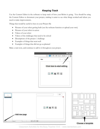 Ev3 student worksheets | PDF | Robotics | Technology & Computing