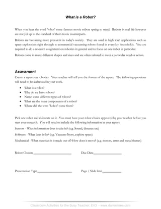 Ev3 student worksheets | PDF