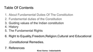 Fundamental duties of the constitution | PPTX