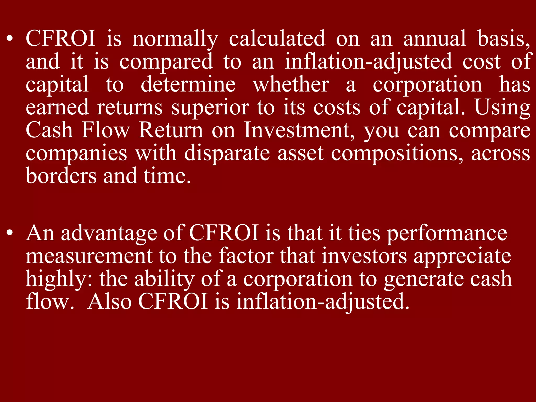 EVA, OVA, MVA, CFROI, CVA & TBR | PPTX