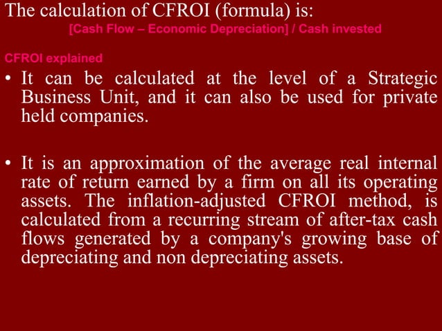 EVA, OVA, MVA, CFROI, CVA & TBR | PPTX | Stocks and Bonds | Personal ...
