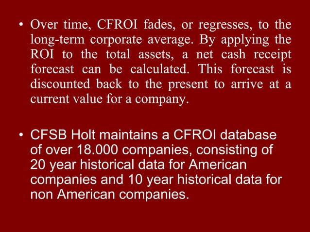 EVA, OVA, MVA, CFROI, CVA & TBR | PPTX | Stocks and Bonds | Personal ...