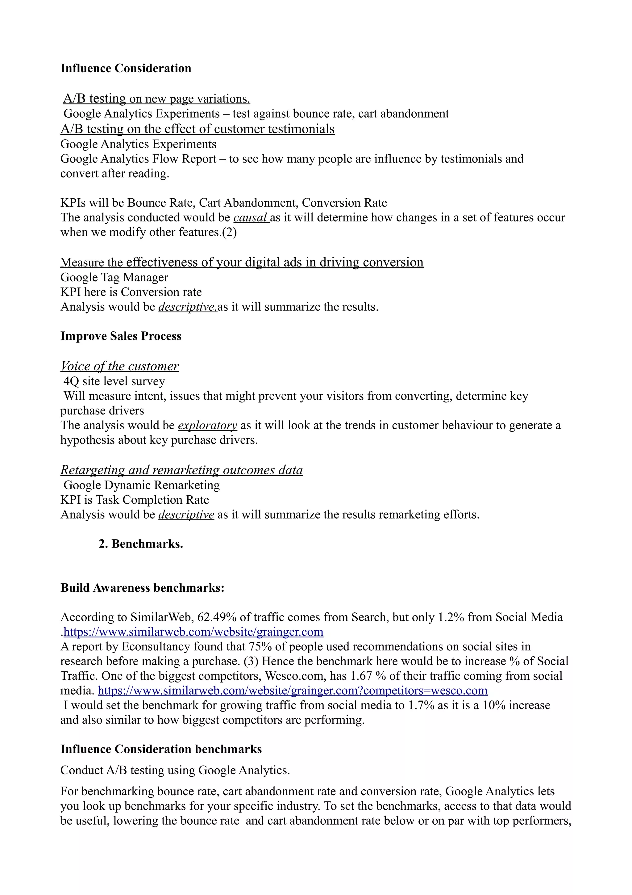 Digital Marketing Capstone Bosch/Grainger | PDF