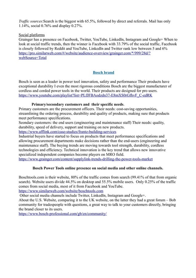 Digital Marketing Capstone Bosch/Grainger | PDF