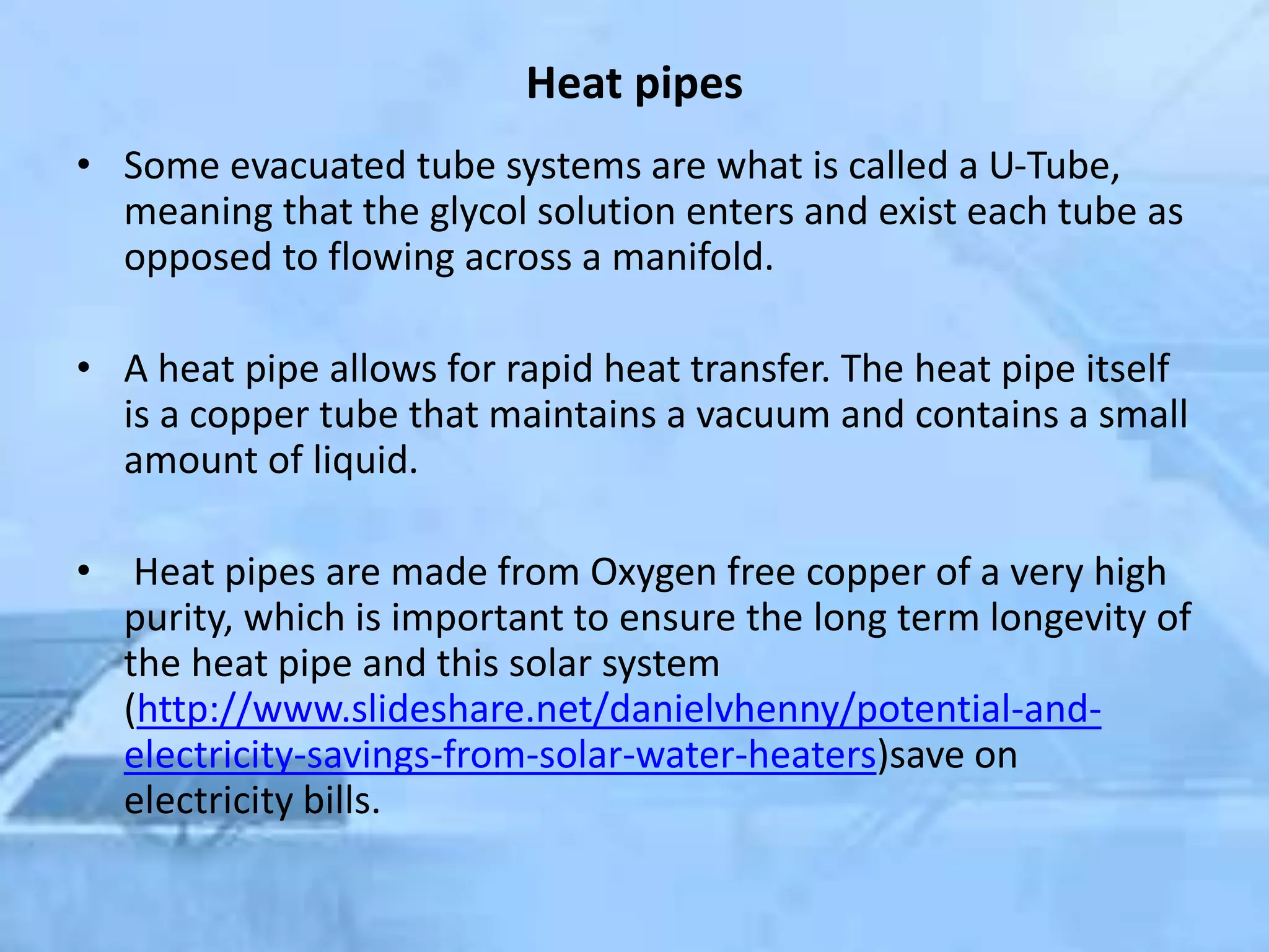 Evacuated tube collectors specifications | PPTX