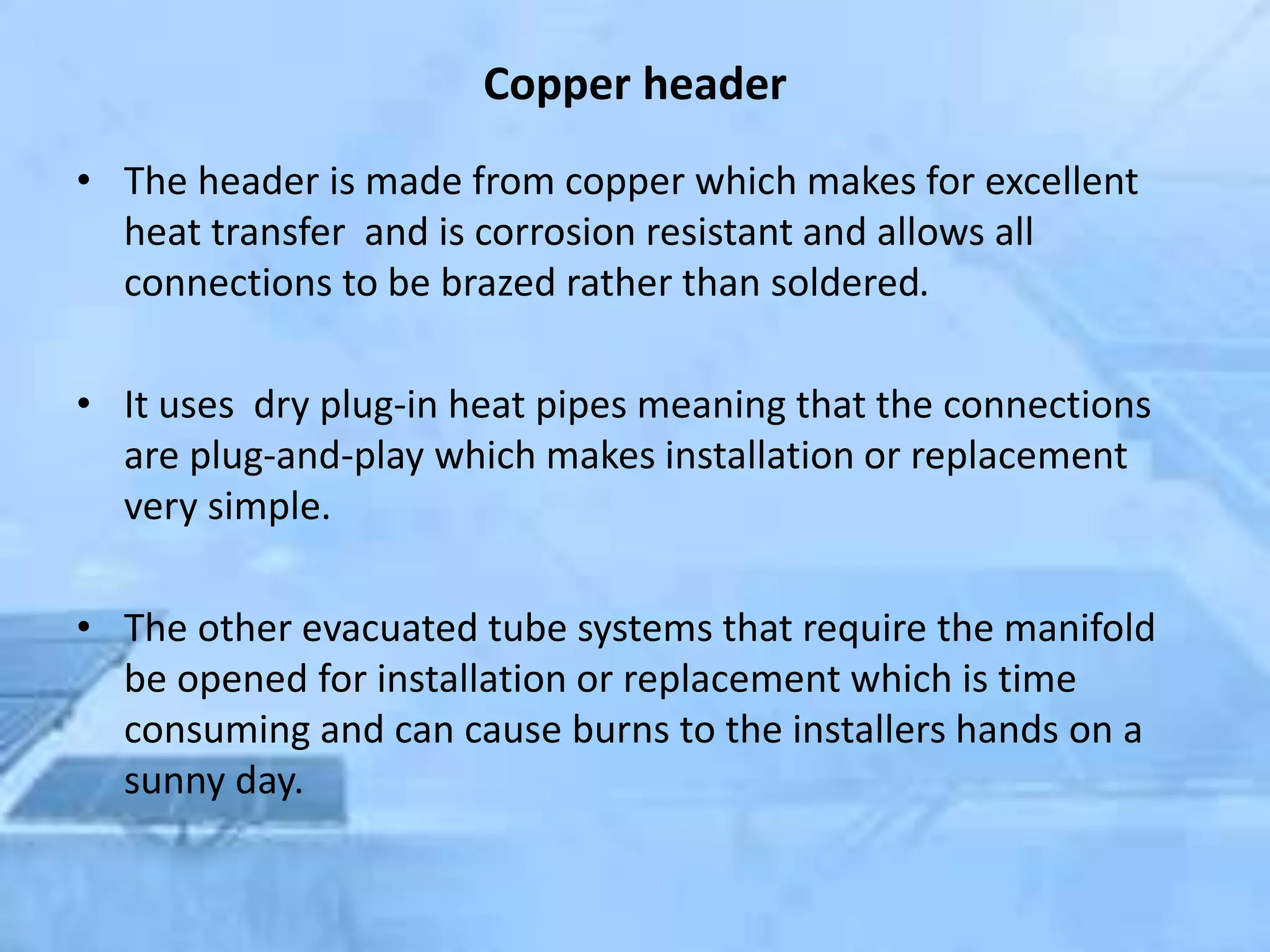 Evacuated tube collectors specifications | PPTX