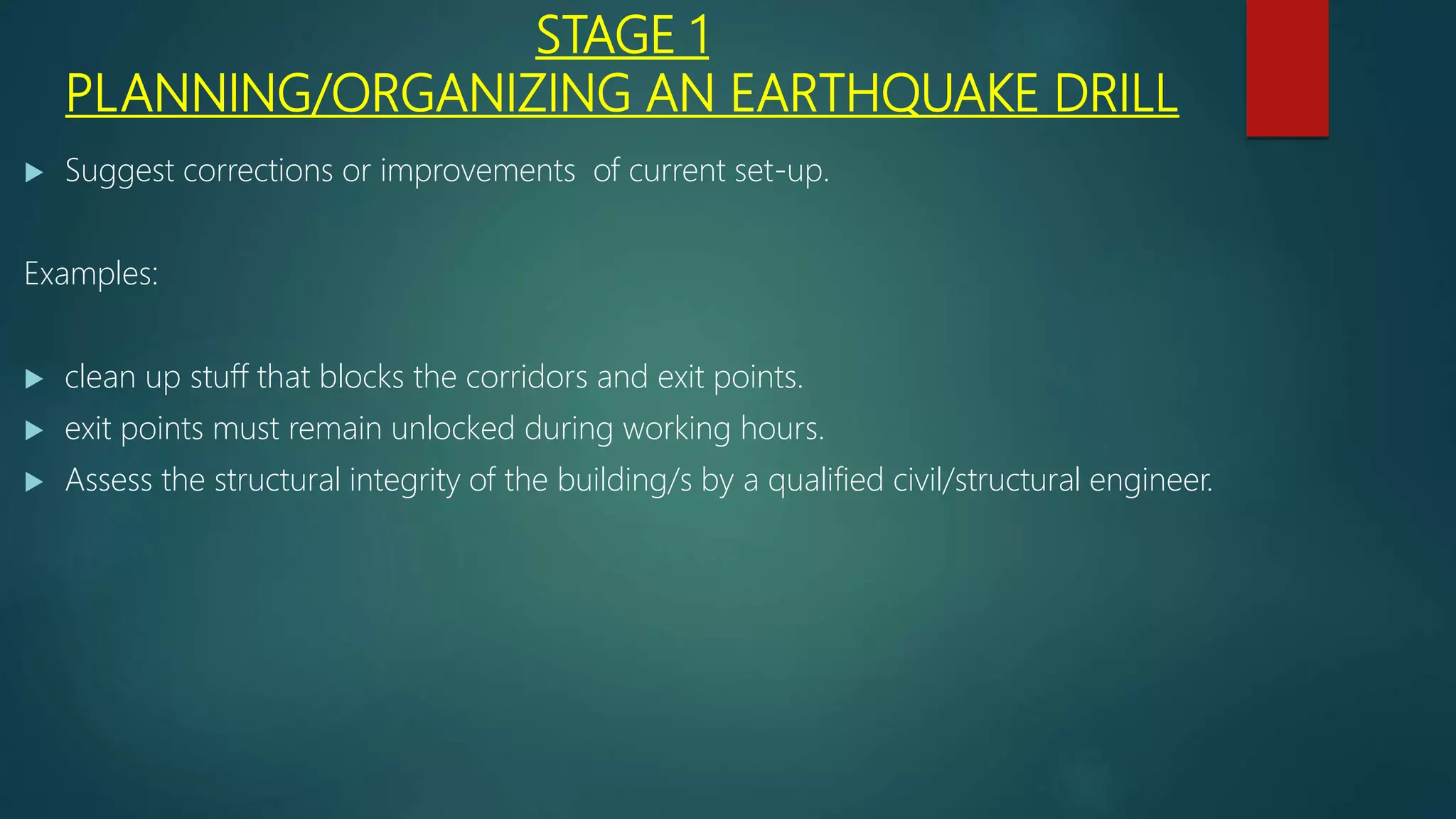 Earthquake Evacuation drill in School Safety | PPTX