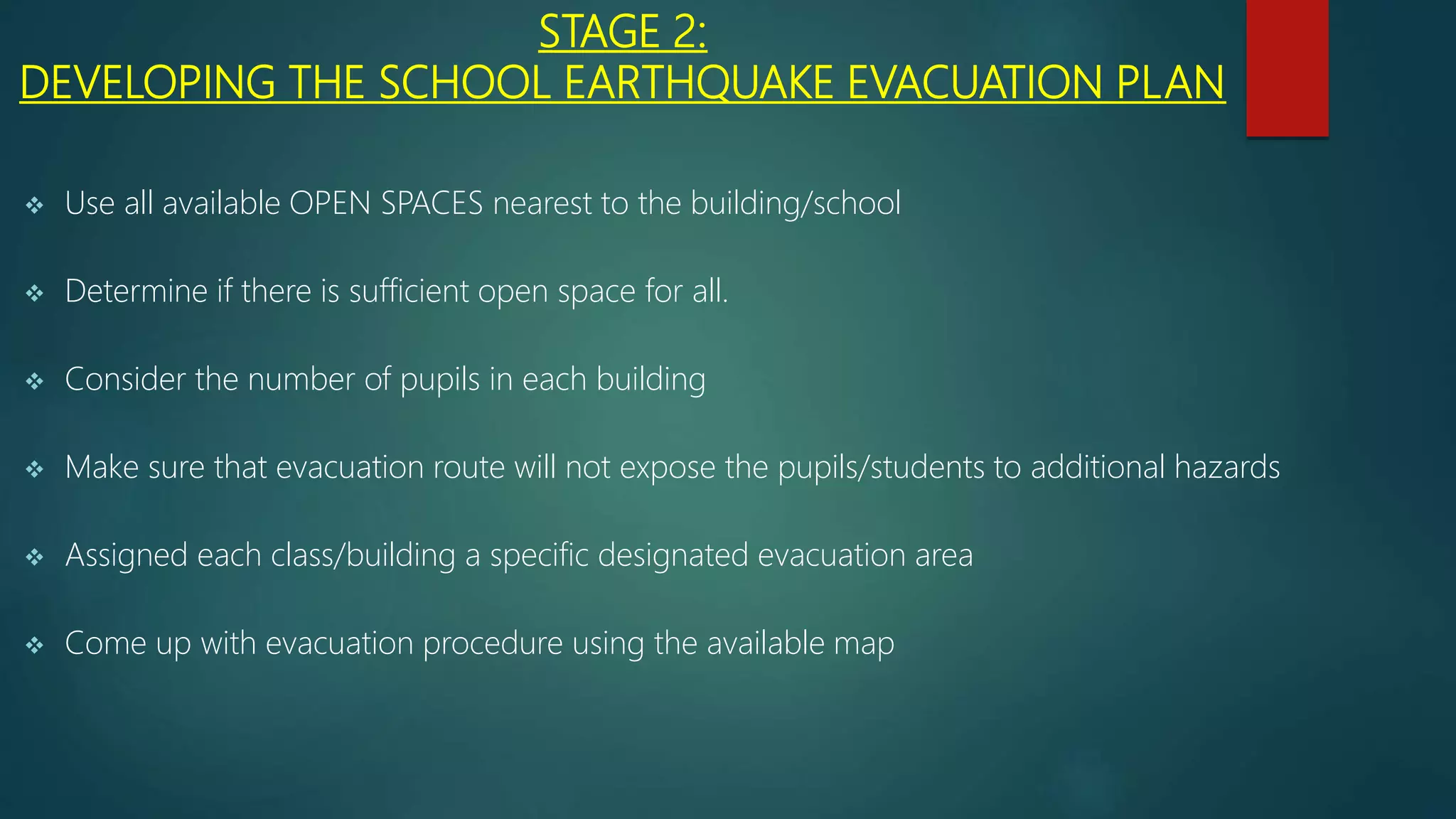 Earthquake Evacuation drill in School Safety | PPTX