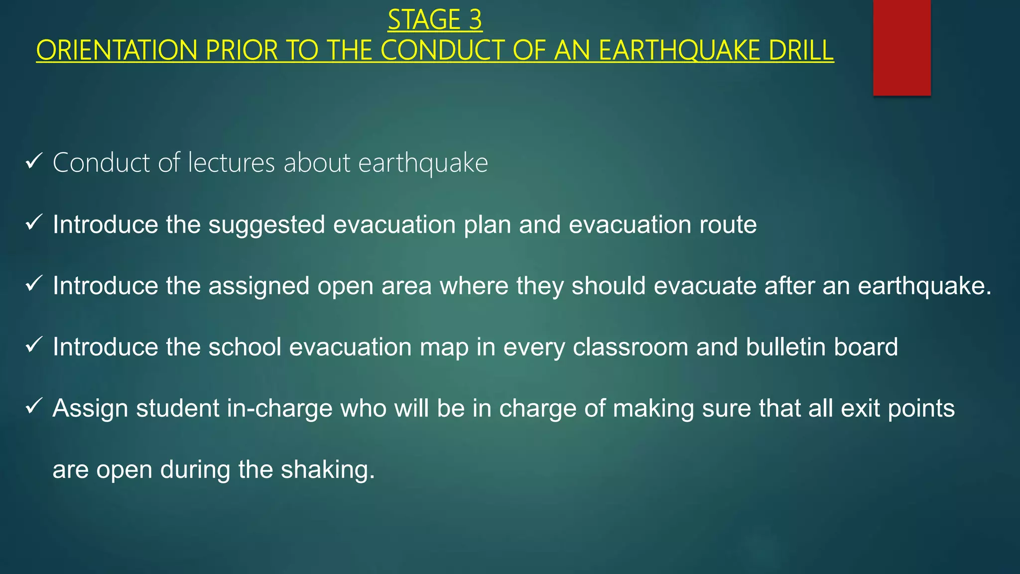 Earthquake Evacuation drill in School Safety | PPTX