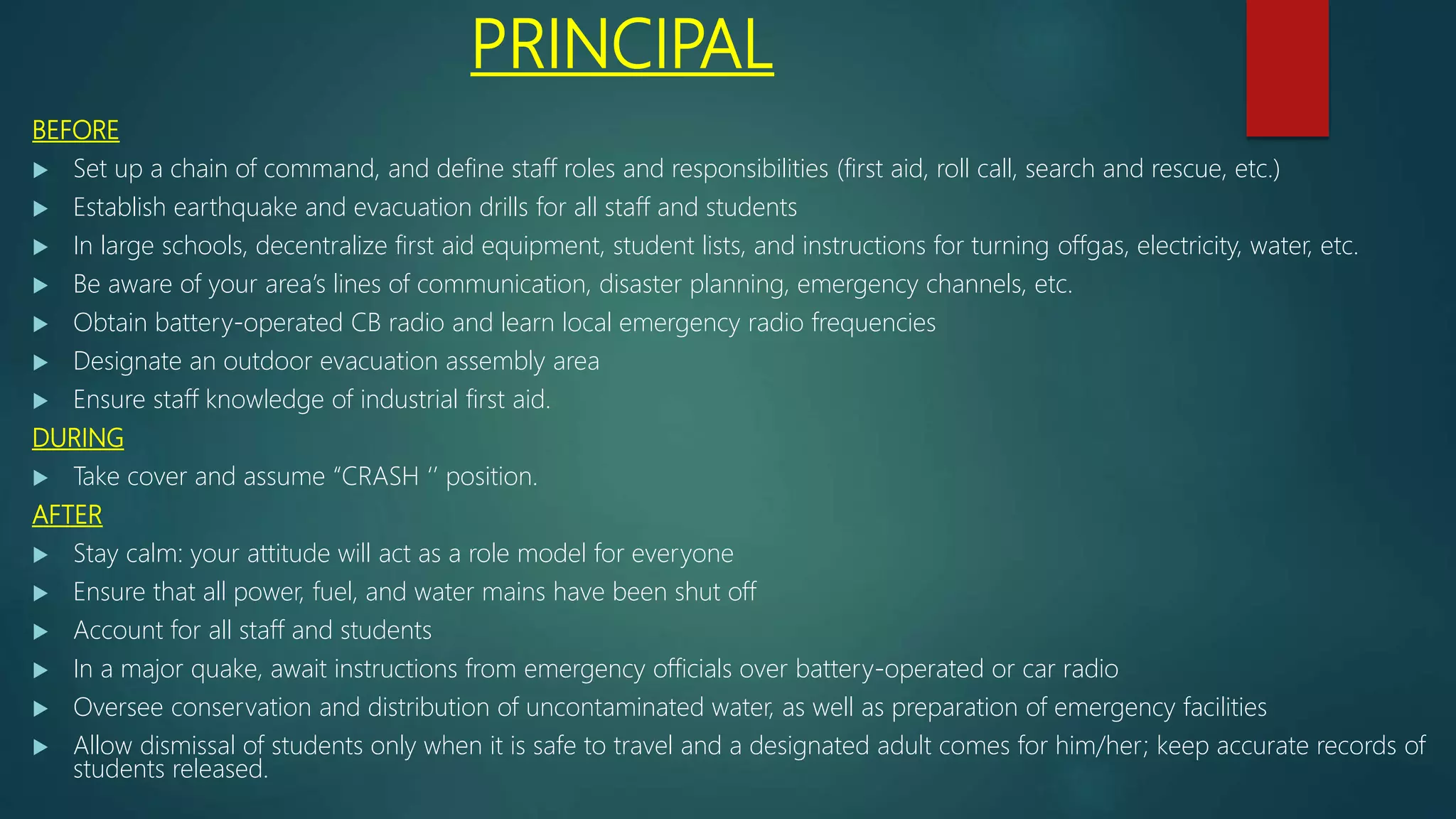 Earthquake Evacuation drill in School Safety | PPTX