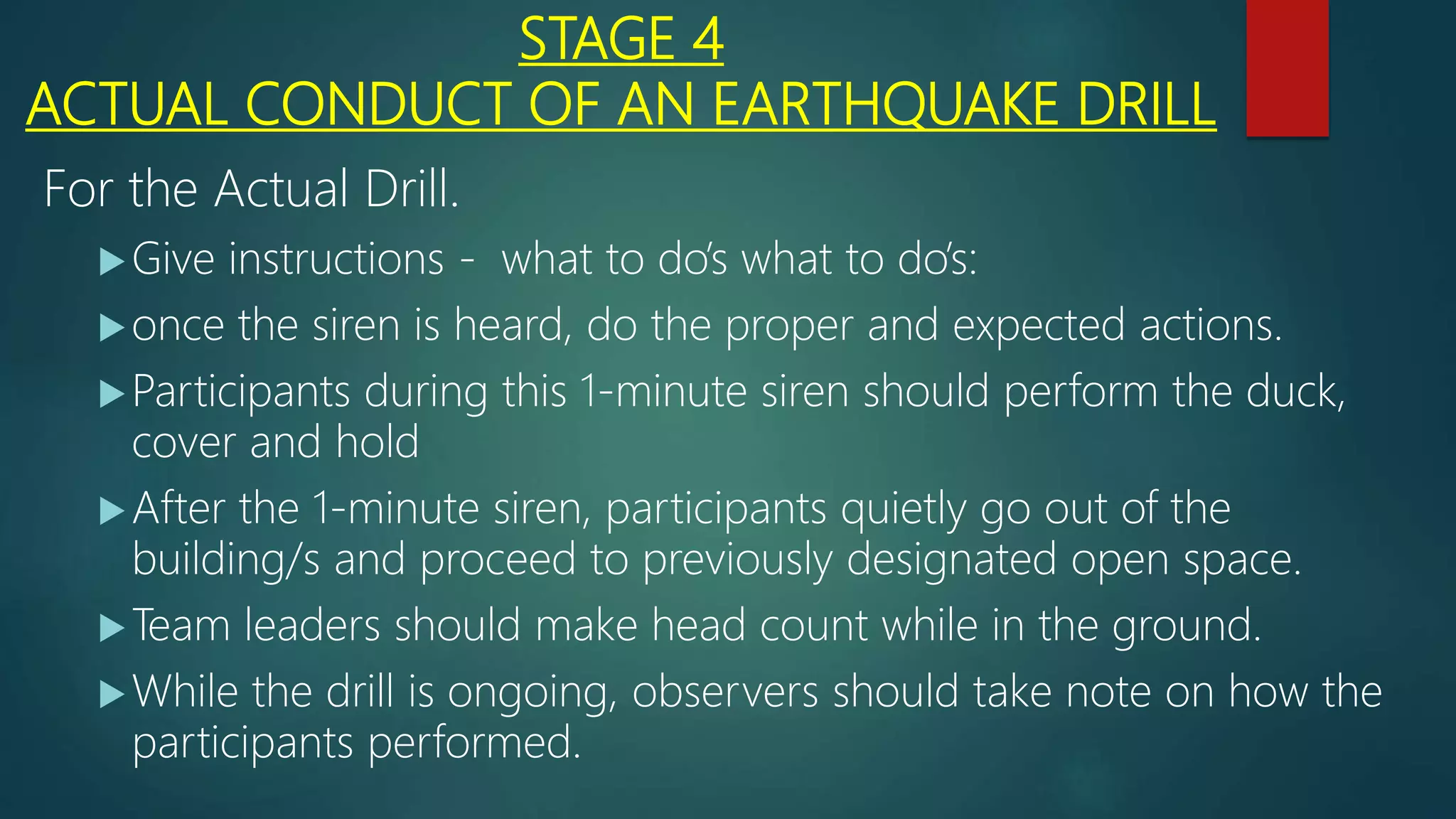 Earthquake Evacuation drill in School Safety | PPTX