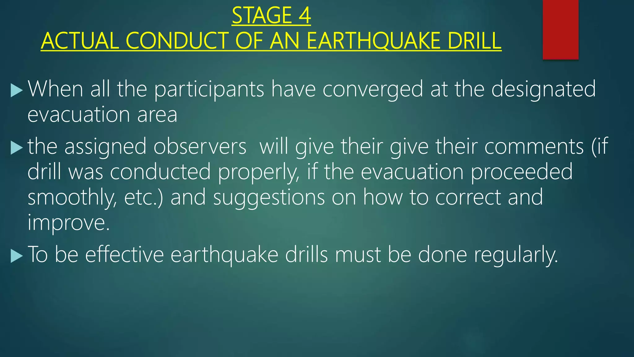 Earthquake Evacuation drill in School Safety | PPTX