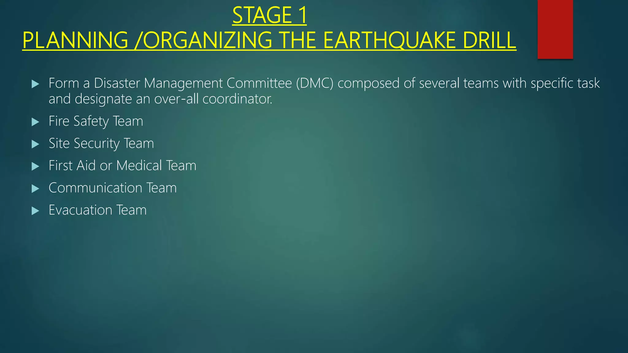Earthquake Evacuation drill in School Safety | PPTX