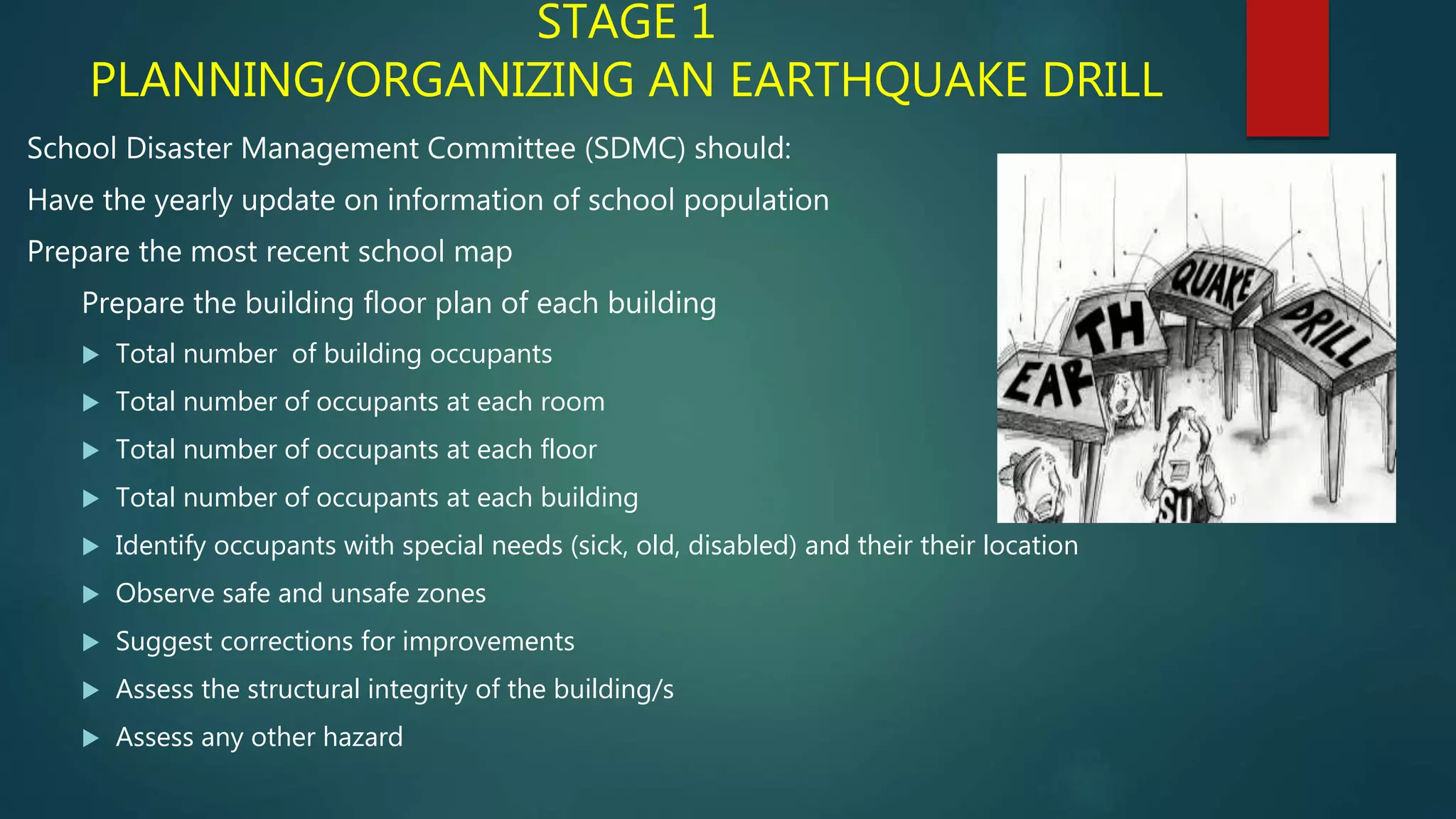 Earthquake Evacuation drill in School Safety | PPTX