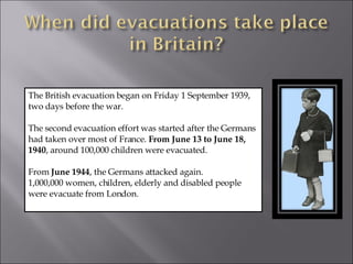 Evacuation Of Children From Britain 97 2003 Version | PPT | Death ...
