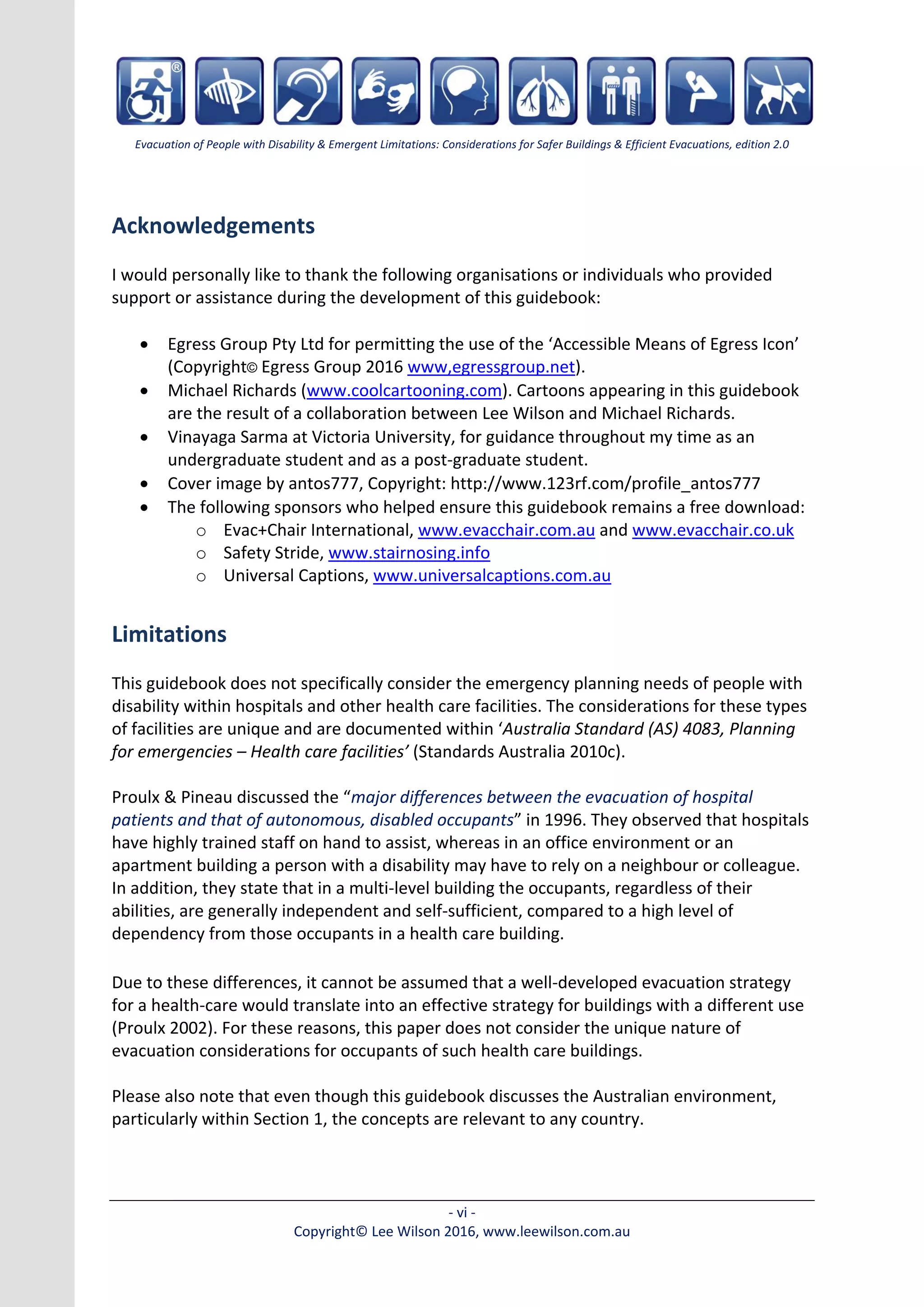 Evacuation of People with Disability and Emergent Limitations ...