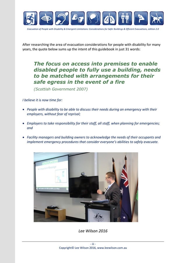 Evacuation of People with Disability and Emergent Limitations ...