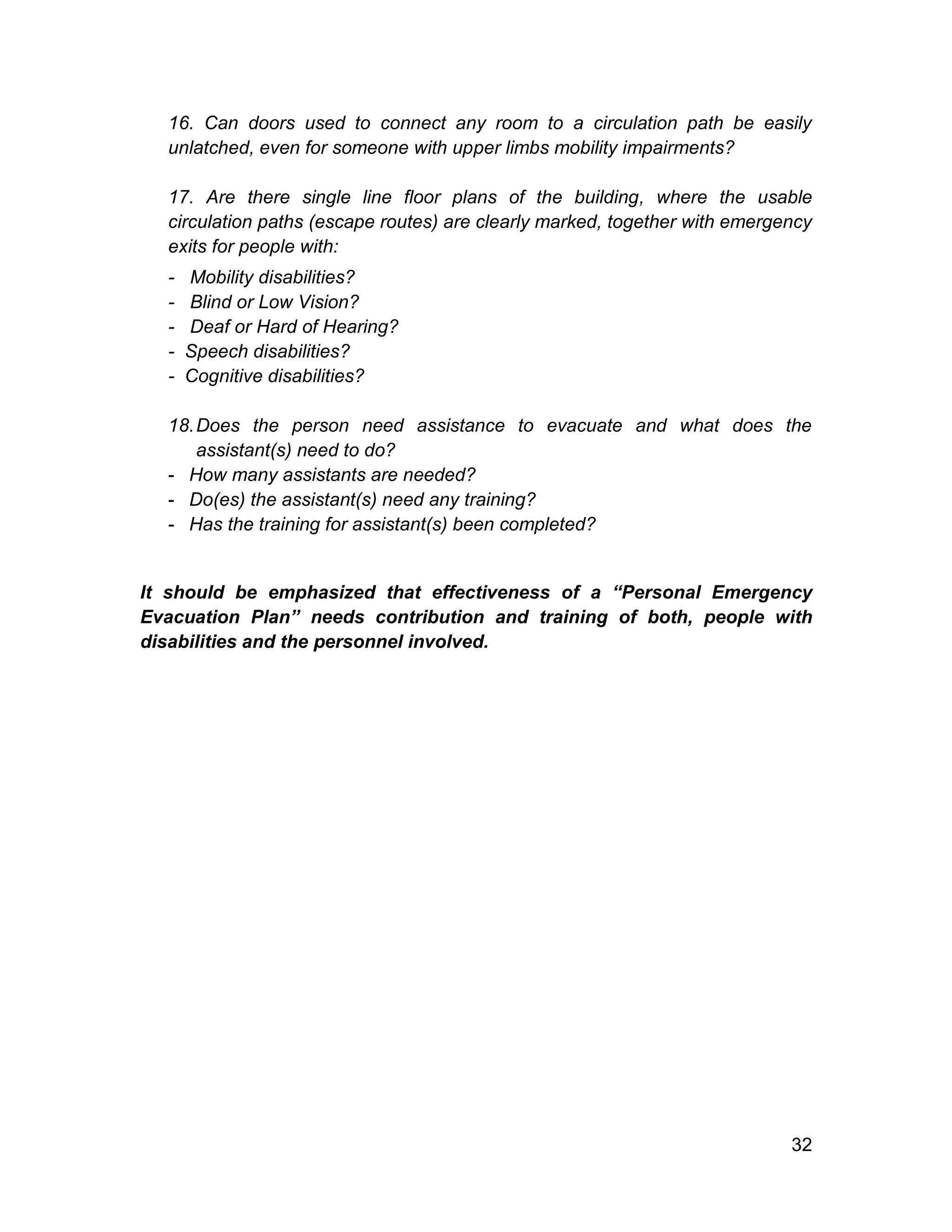 Evacuation planning for people with disabilities in case of an ...