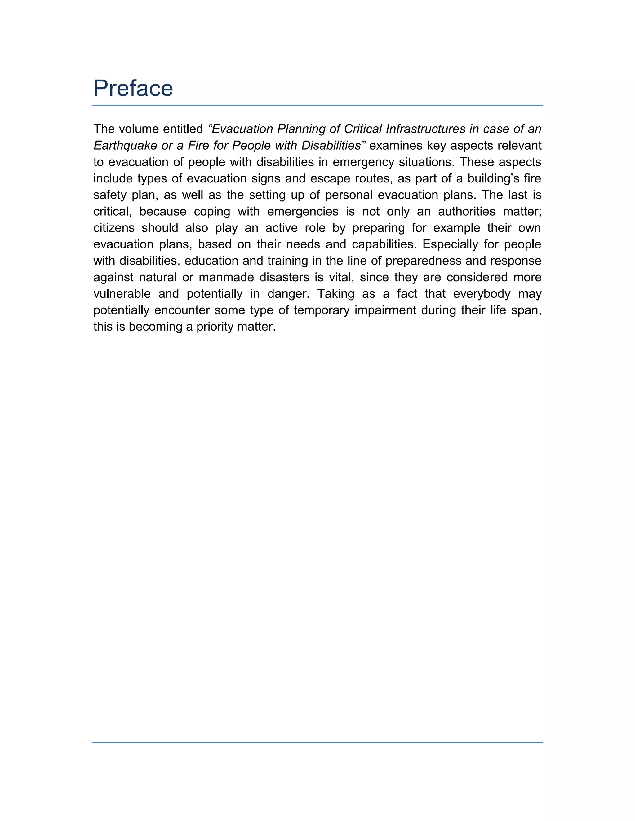 Evacuation planning for people with disabilities in case of an ...