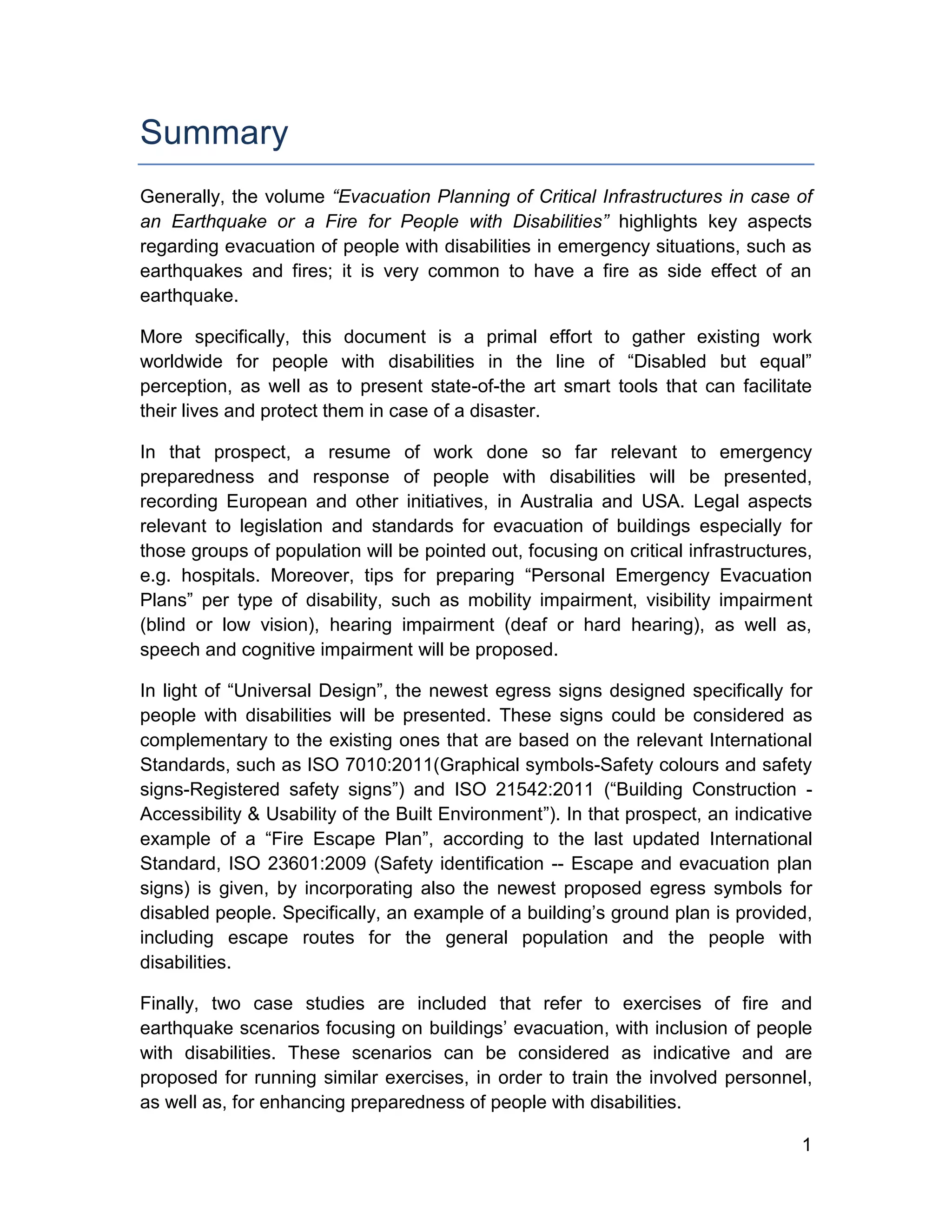 Evacuation planning for people with disabilities in case of an ...