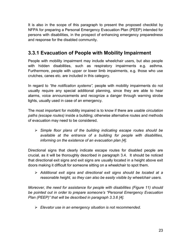 Evacuation planning for people with disabilities in case of an ...