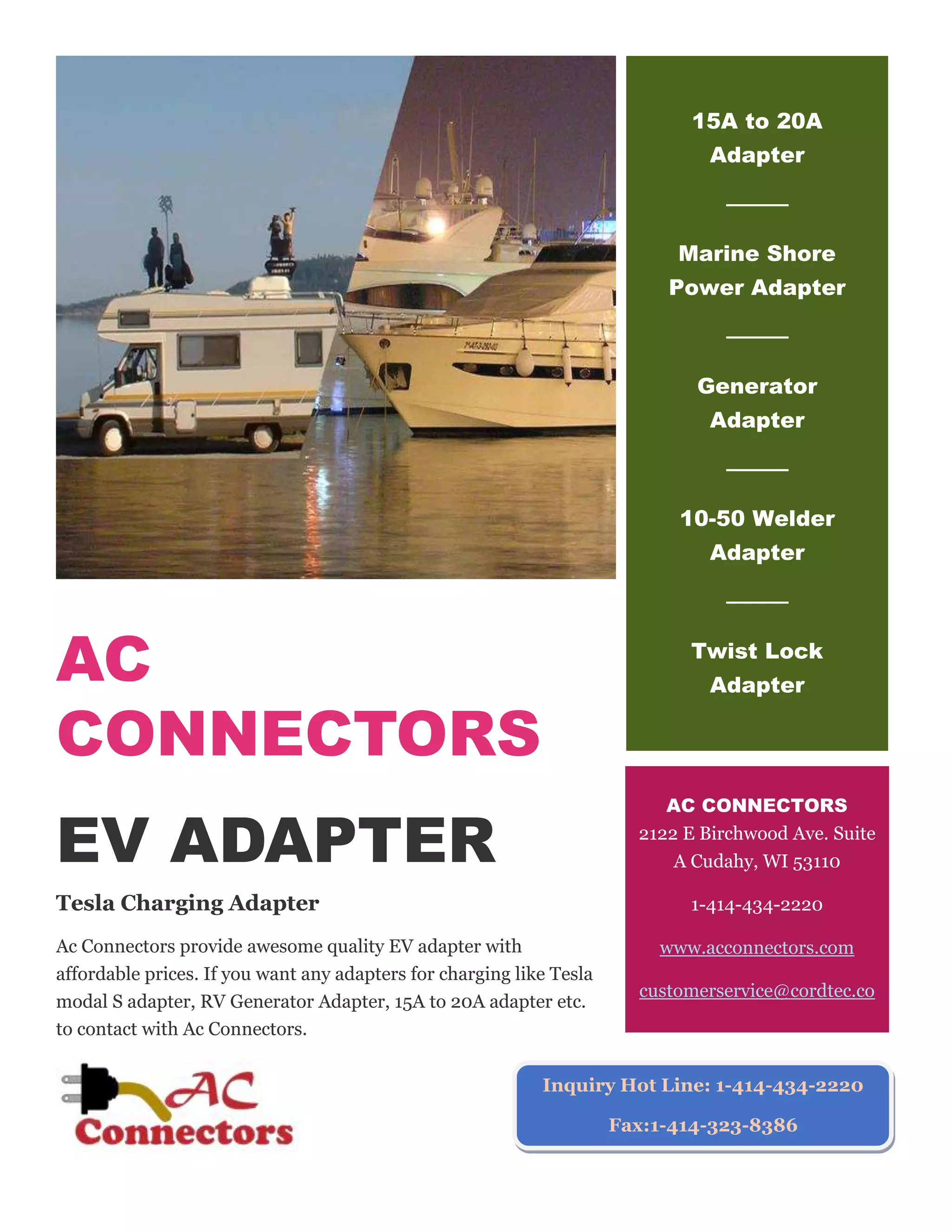 Ev adapter ac connectors | PDF