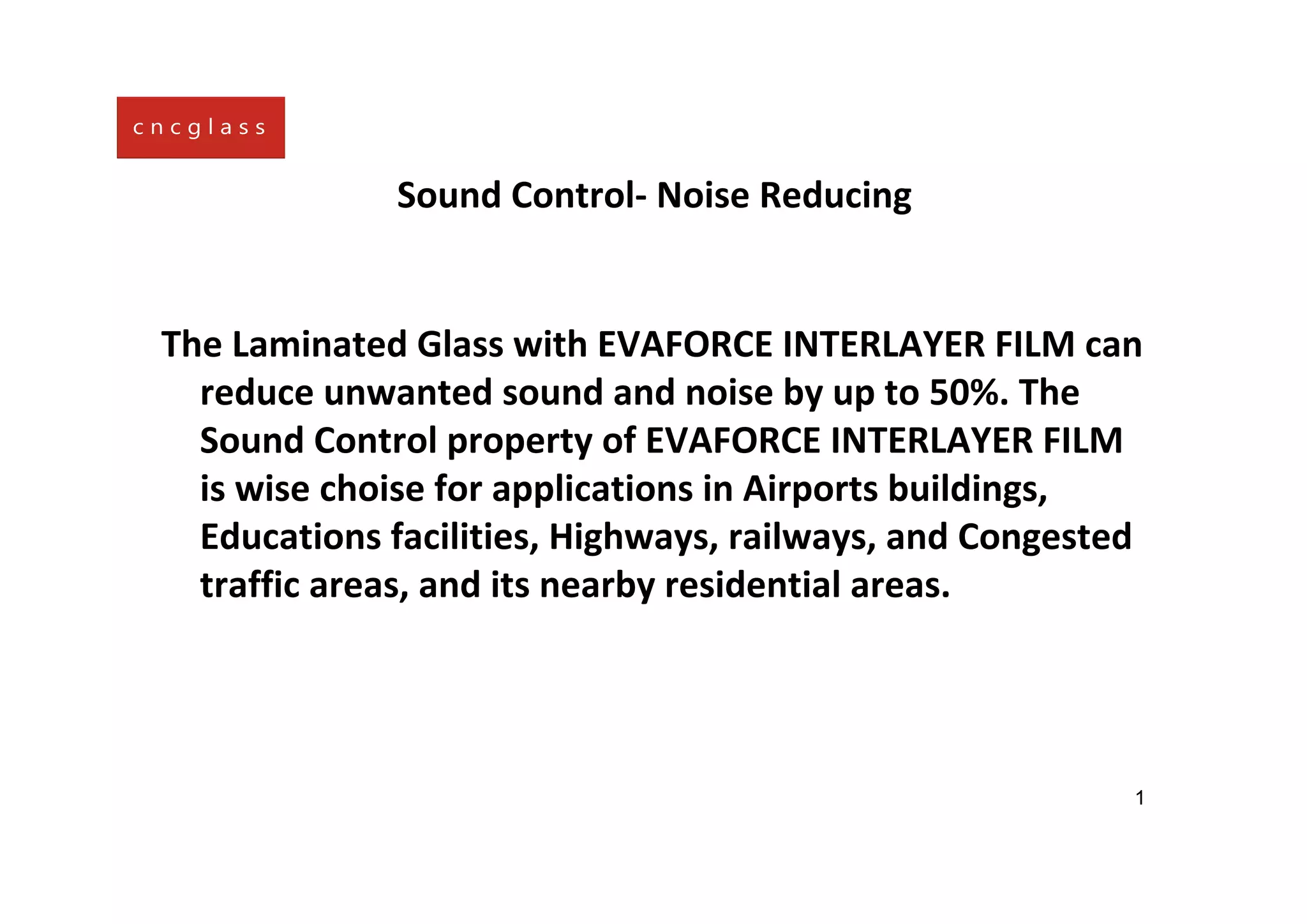 Evaforce® interlayer film sound control noise reducing | PDF