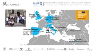 Presentation and results of ArchAIDE project - EAA2018 | PDF