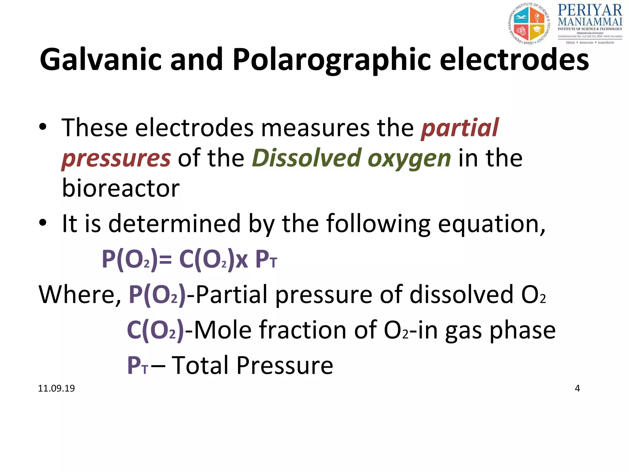 Measurement and control of dissolved oxygen in the bioreactor | PPTX