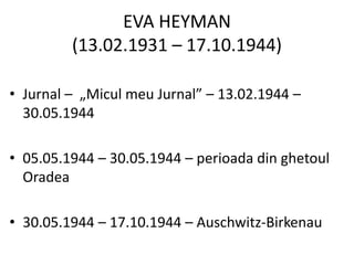 EVA HEYMAN - AM TRAIT ATAT DE PUTIN | PPTX