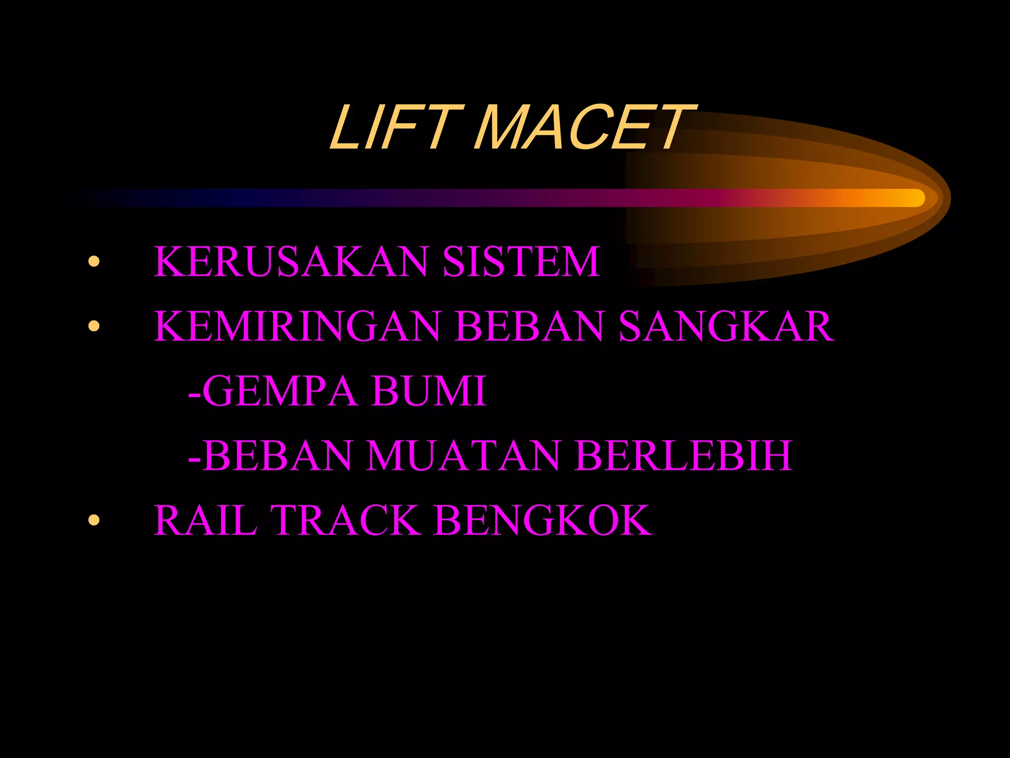 Evakuasi korban terjebak lift | PPTX