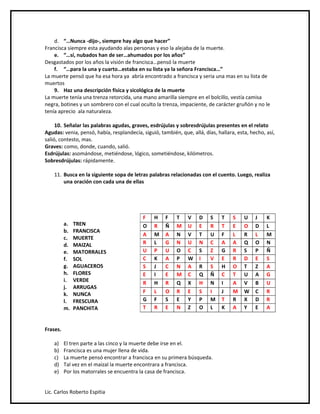 Eval. francisca y la muerte | DOC