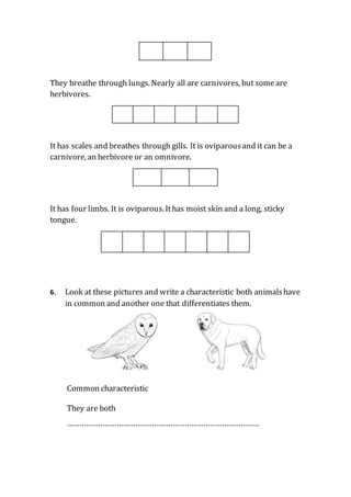 Eval 4epns unit 2 vertebrates | DOCX