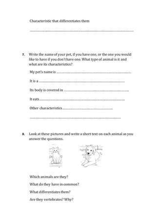 Eval 4epns unit 2 vertebrates | DOCX
