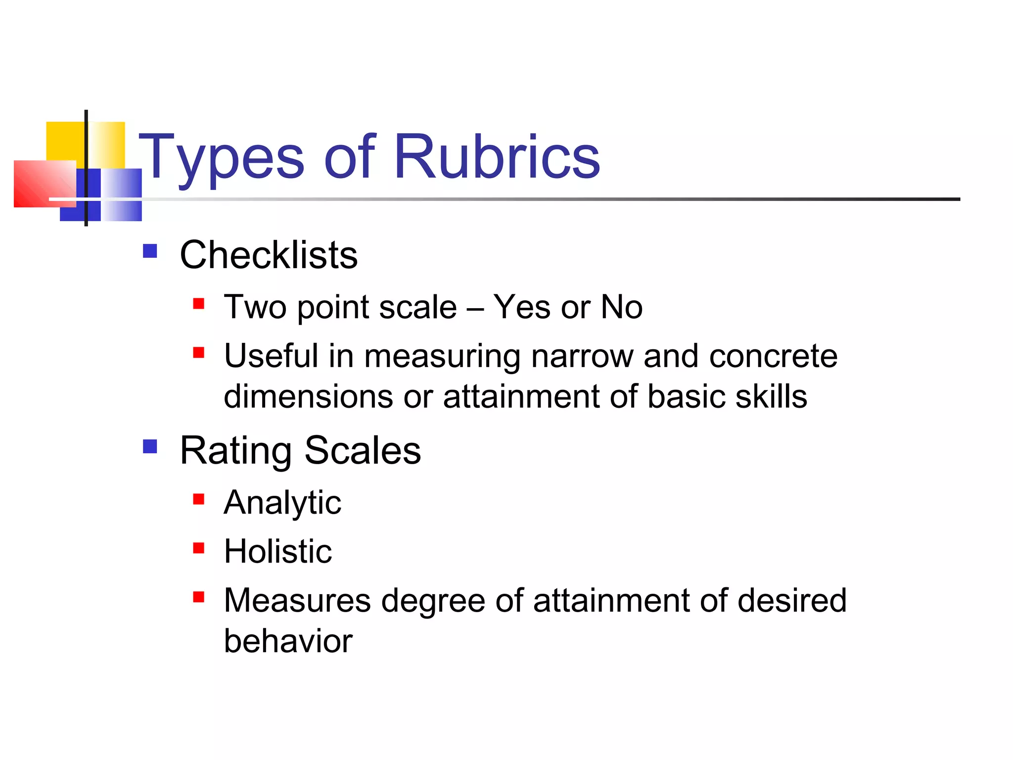 Alternative means of assessment and evaluations in inclusive classrooms | PPT