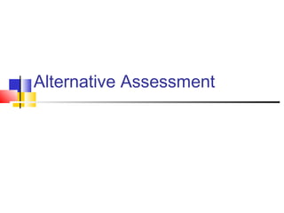 Alternative means of assessment and evaluations in inclusive classrooms ...