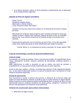 EVALUACION DE ACTITUDESN Y VALORES | DOC