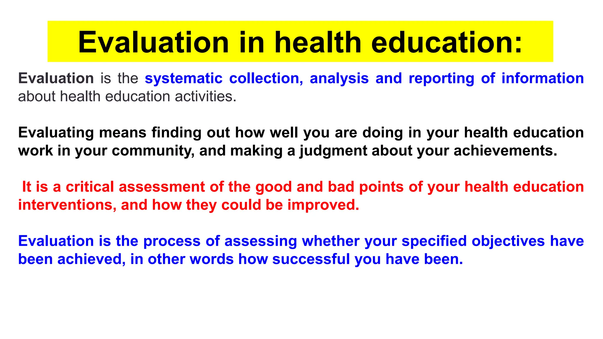 Evalation of Health Education & Health Promotion.pptx