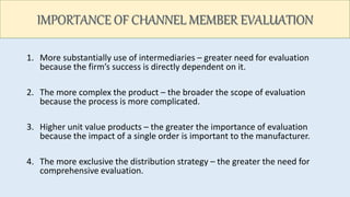 Evalauating channel member performance | PPTX