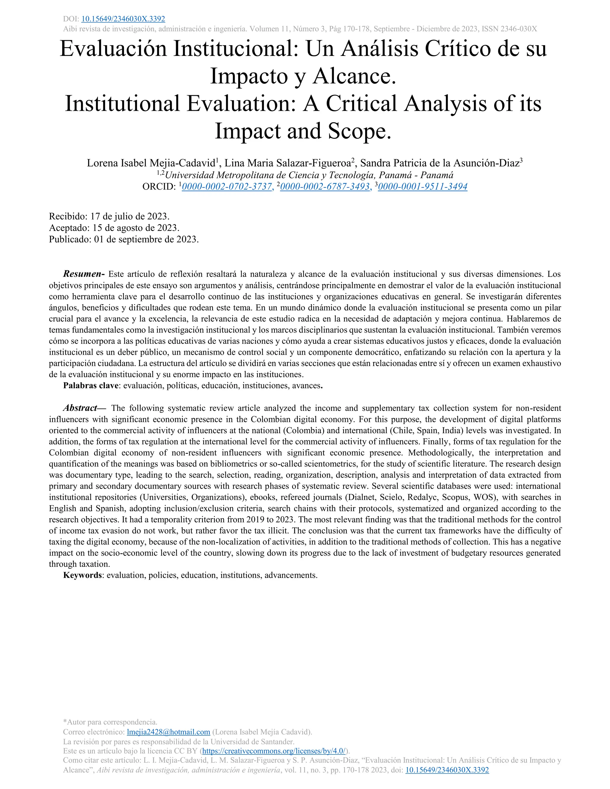 EVALAUCIÓN INSTITUCIONAL_ANALSIS DE SU IMPACTO Y ALCANCE.pdf