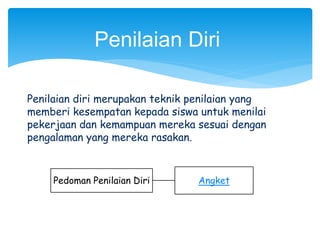 teknik dan Instrumen Penilaian NON TES | PPTX
