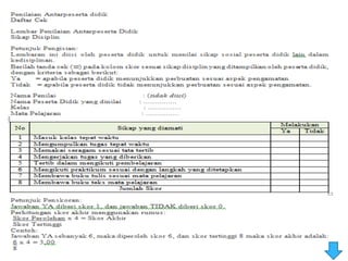 teknik dan Instrumen Penilaian NON TES | PPTX