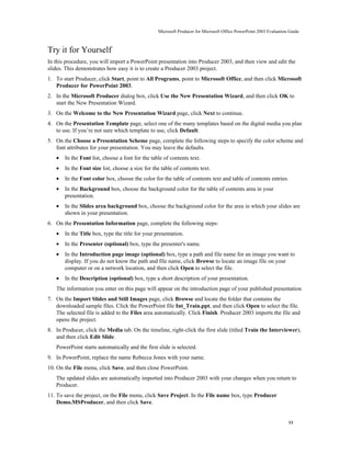 Microsoft Producer for Microsoft Office PowerPoint 2003 Evaluation ...
