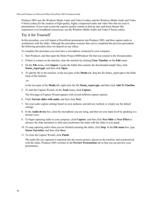 Microsoft Producer for Microsoft Office PowerPoint 2003 Evaluation ...