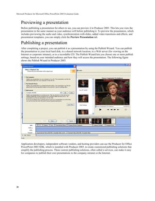Microsoft Producer for Microsoft Office PowerPoint 2003 Evaluation ...
