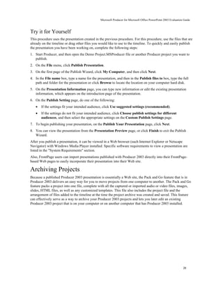 Microsoft Producer for Microsoft Office PowerPoint 2003 Evaluation ...