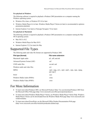 Microsoft Producer for Microsoft Office PowerPoint 2003 Evaluation ...
