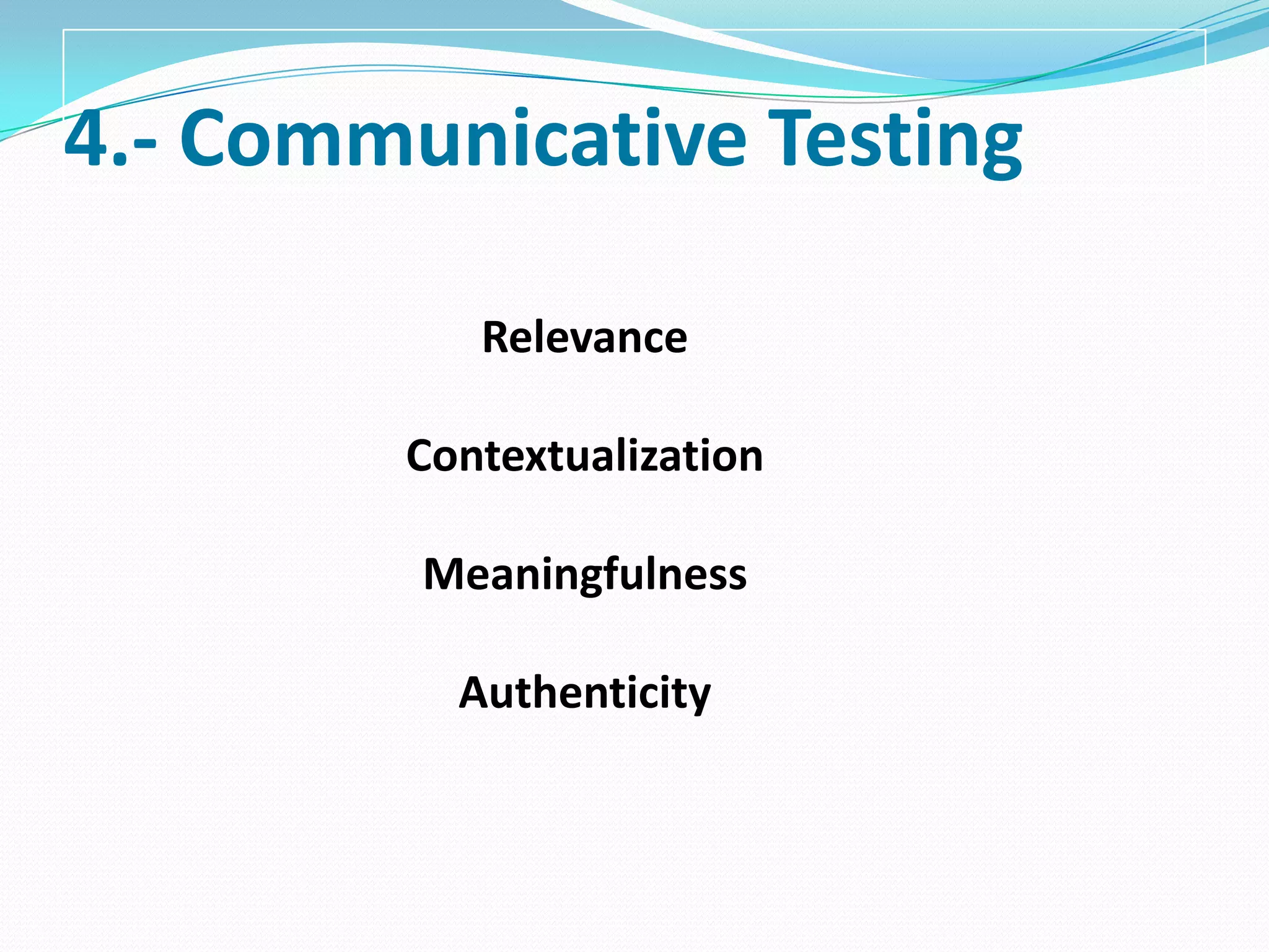 Evaluación en el proceso de enseñanza del inglés como lengua extranjera | PPT