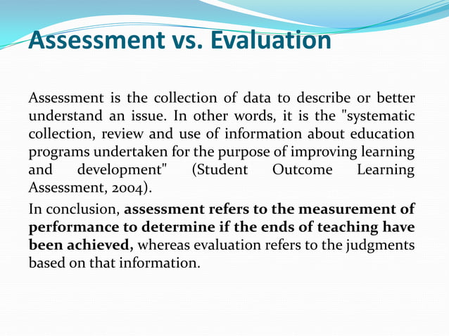 Evaluación en el proceso de enseñanza del inglés como lengua extranjera | PPT