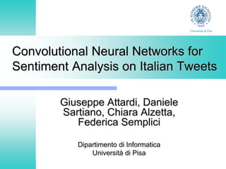 CNN for Sentiment Analysis on Italian Tweets | PPTX | Artificial Intelligence | Technology ...